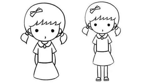 画姐姐和妹妹简笔画简单（流行18张） 简笔画图片大全