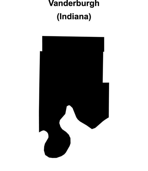 Vanderburgh County Indiana Blank Outline Map 46720989 Vector Art At