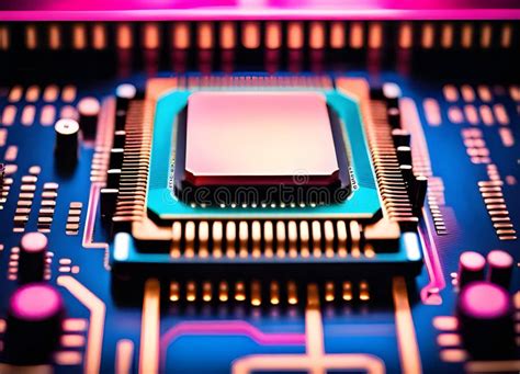 CPU Hardware Computer Detail Stock Illustration Illustration Of