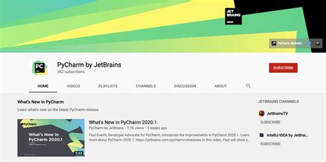 The PyCharm YouTube Channel Is Soft Launched The PyCharm Blog