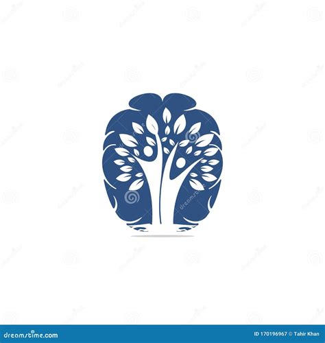 Human Tree And Brain Vector Logo Design Stock Illustration Illustration Of Creative Mental