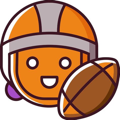 Helmet And Rugby Ball Cartoon Vector Icon Illustration Sport Object