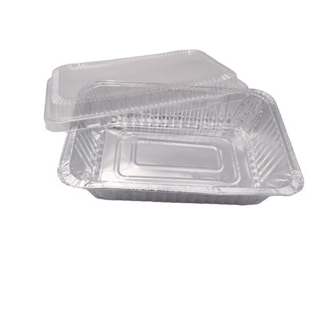 Aluminium Rectangular Container Plstc Lid 1020ml 10pcs Disposales By Farla