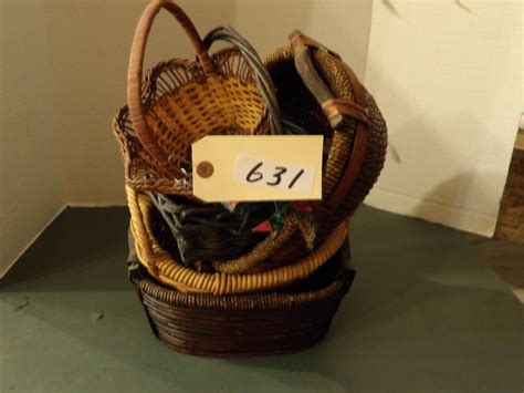 lot stack of baskets