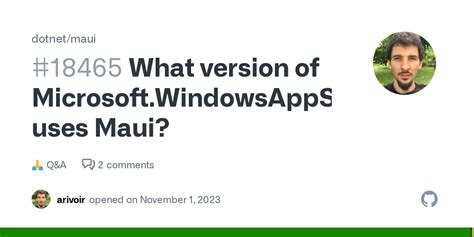 What Version Of Microsoftwindowsappsdk Uses Maui · Dotnet Maui