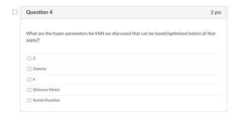 solved what are the hyper parameters for knn we discussed