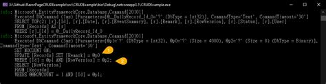 Ef Core Sql