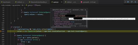 Typeerror Invalid Query Format When Massive And Pg Promise Match Demux