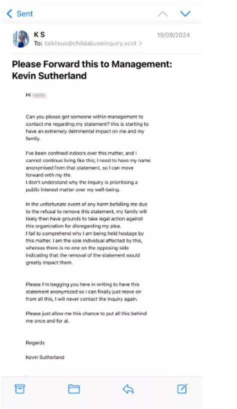 Scots Sex Abuse Victims Harrowing Email Before He Took His Own Life