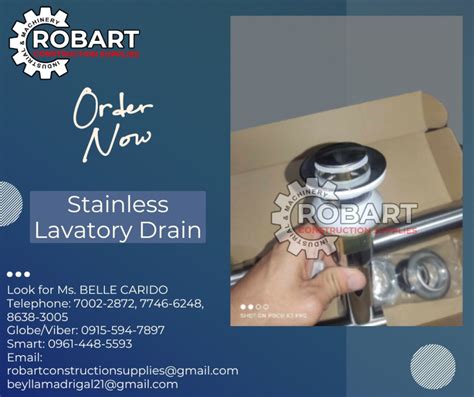 Stainless Lavatory Drain Commercial And Industrial Construction Tools