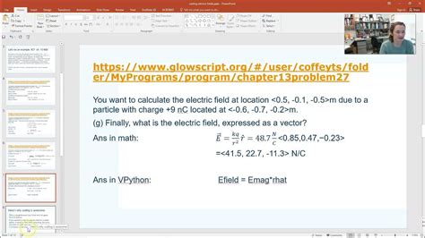 Modeling Electric Fields Of Point Charges With Vpython Youtube