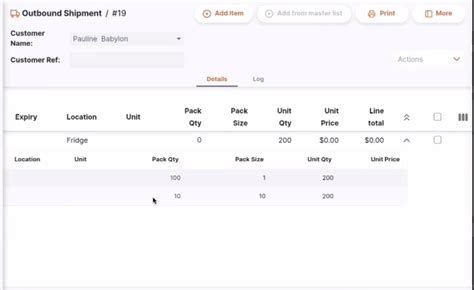 If You Group Rows By Item The Unit Quantity Of Each Batch Shows The Total For Item Rather Than