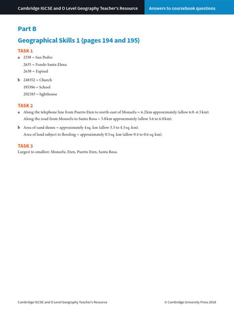 igcse ol geo cb answers part b geo skills download free pdf