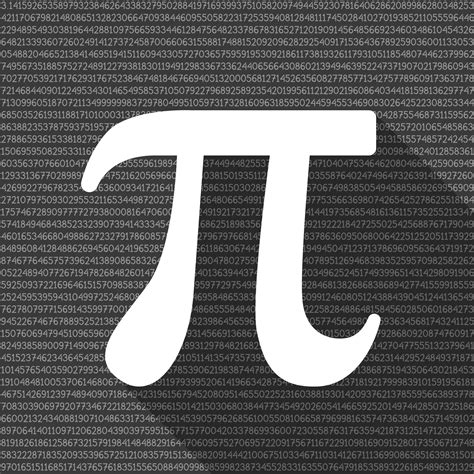 Pi Flat Icon With Long Shadow Simple White Pi Symbol With A Long