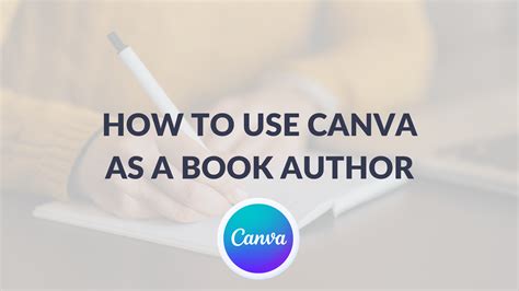 How To Use Canva As A Book Author Template Fonts