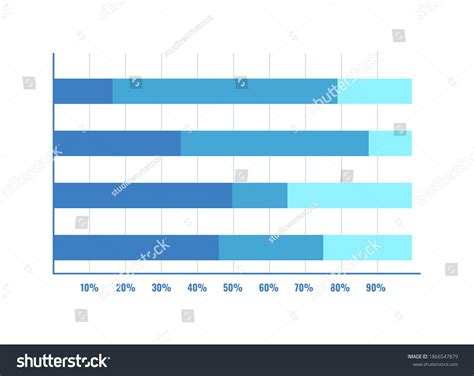 Horizontal Stacked Bar Chart Isolated On Stock Vector Royalty Free 1866547879 Shutterstock