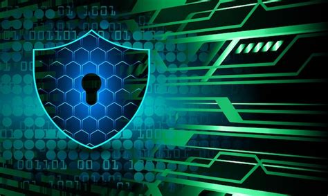 디지털 배경 사이버 보안에 닫힌 자물쇠 프리미엄 벡터