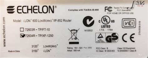 15757 Echelon I Lon 600 Lonworks Ipserver Ip 852 Router 685 042168 004 72604r Tp Xf 1250