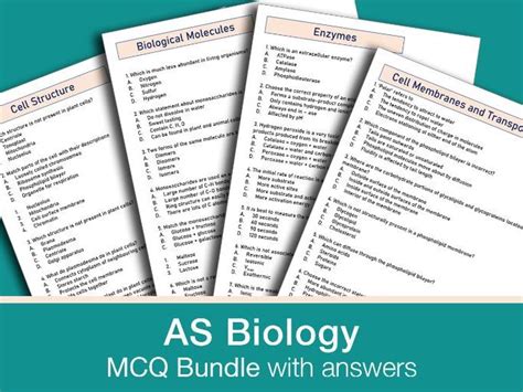 As Biology Multiple Choice Questions Bundle Teaching Resources