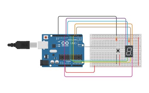 Circuit Design Seven Segment Tinkercad