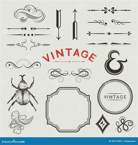 Vintage Vector Elements Stock Photos Image