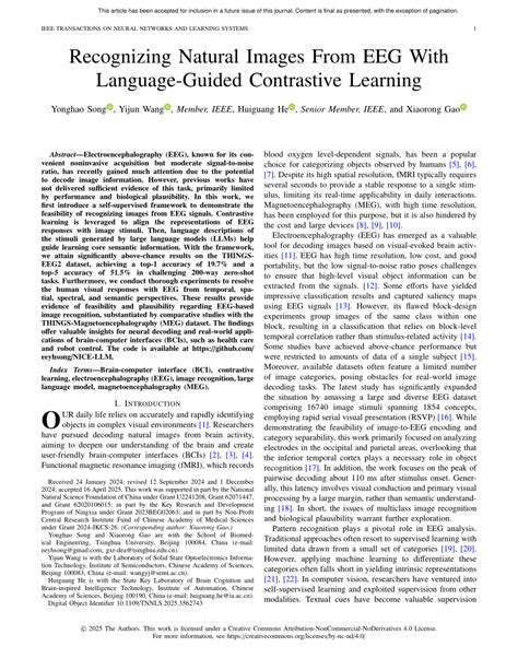Pdf Recognizing Natural Images From Eeg With Language Guided Contrastive Learning