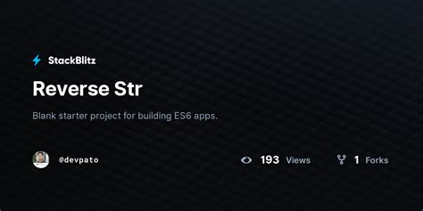 Reverse Str StackBlitz