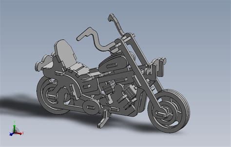 摩托车模型solidworks 2015模型图纸免费下载 懒石网