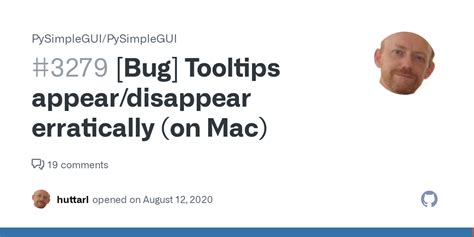 Bug Tooltips Appeardisappear Erratically On Mac · Issue 3279 · Pysimpleguipysimplegui