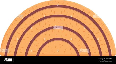 Half Circle Door Mat Icon Cartoon Vector Area Entry House Carpet