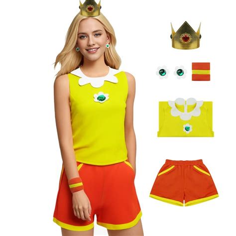 Poboola Princess Daisy Costume Tennis Outfit Adult Rosalina Costumes