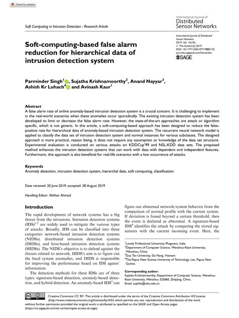 Pdf Soft Computing Based False Alarm Reduction For Hierarchical Data