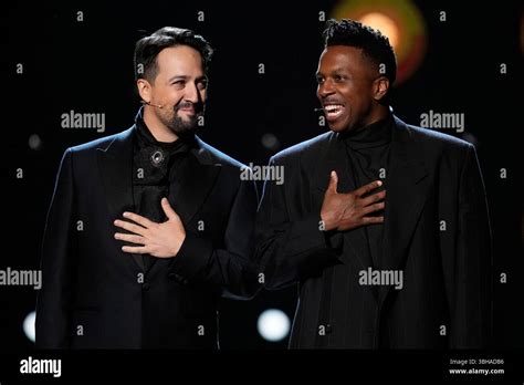 Lin Manuel Miranda Left And Leslie Odom Jr Perform A Medley From