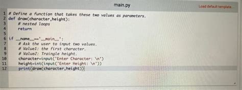 Solved Write A Program That Outputs The Below Triangle The