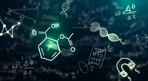 Maths And Science Formula On Black Board 3d Illustration Stock Illustration Illustration Of
