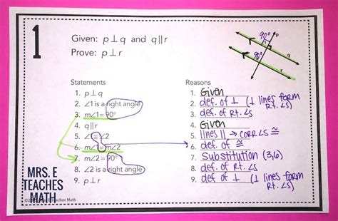 Tips For Teaching Geometry Proofs Mrs E Teaches Math