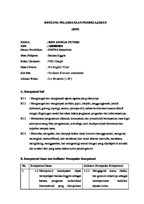 RPP 1 Checking One S Understanding PDFCOFFEE COM
