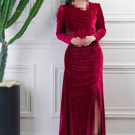 خرید و قیمت ماکسی مخمل مجلسی بلند مدل رخشنده ارسال رایگان ترب