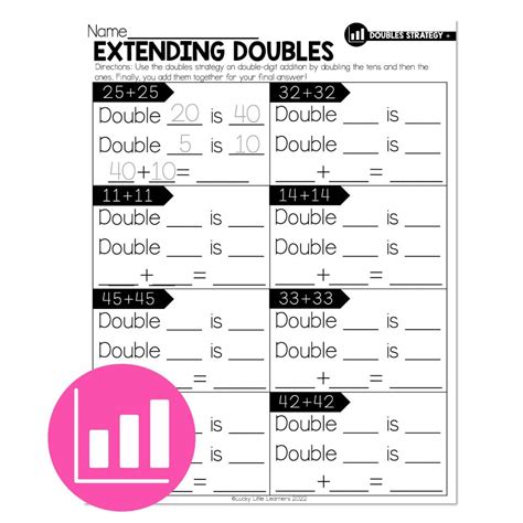 Lucky To Learn Math Add With Doubles Lesson 24 Differentiation Extending Doubles