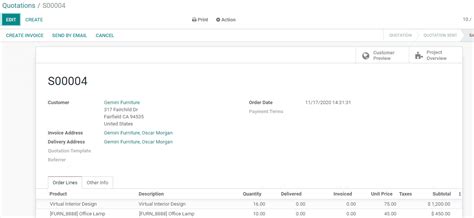 Odoo 14 Sales Module For Professional Quotations