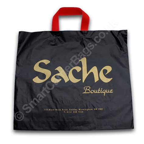 Flexi Loop Handle Plastic Carrier Bags Wholesale Custom Printed Flexi Loop Bags