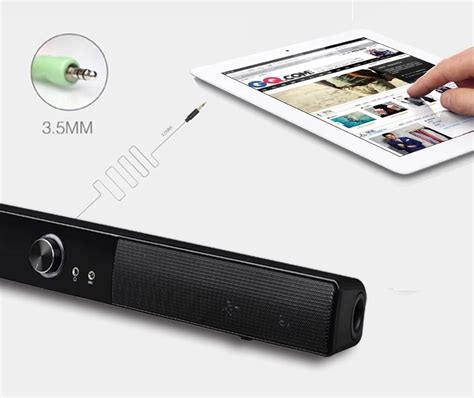 Slim Usb Mini Speaker Soundbar Sound Bar Speaker With Aux Input Aux Output Mic Output Buy Usb
