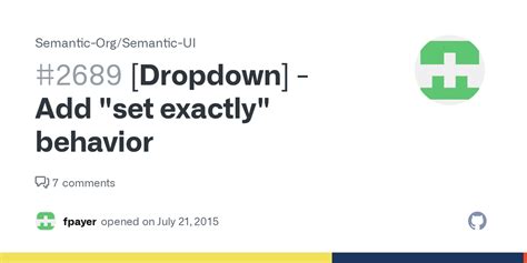[dropdown] add set exactly behavior · issue 2689 · semantic org