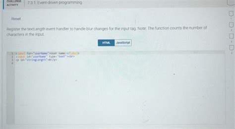 Solved Please Only Javascript Because The Question Is Done