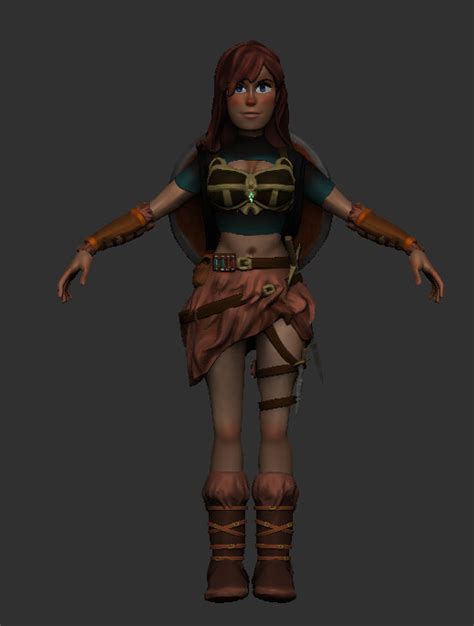 Artstation Viking Girl Model