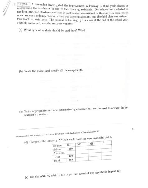 Solved 3 15 Pts A Researcher Investigated The Improvement