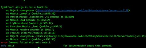 Typeerror Assign Is Not A Function · Issue 3807 · Storybookjs