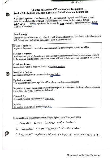 Math 131 Section 8 1 Chapter 8 Systems Of Equations And Inequalities Section 8 Systems Of