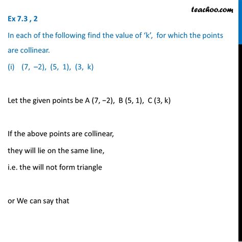 find value of k for which 7 2 5 1 3 k are collinear
