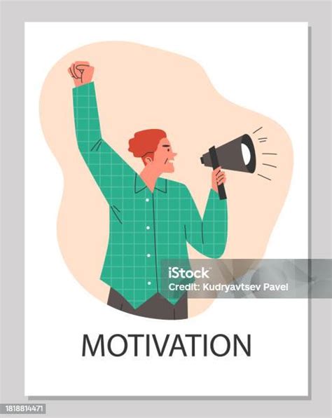 사업가 확성기를 통해 외치는 사람 메가폰을 가진 만화 발표자 벡터 동기 부여 발표 포스터 개념에 대한 스톡 벡터 아트 및 기타